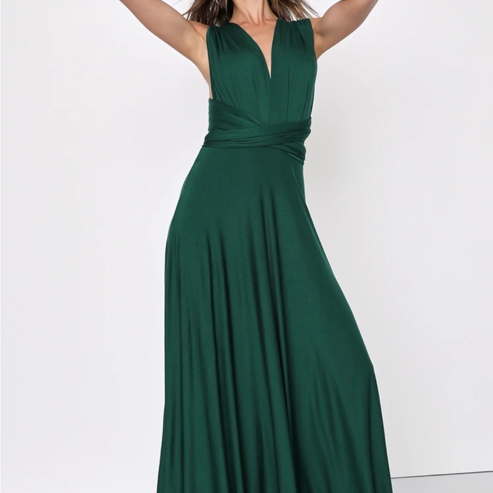 Forest Green Convertible Maxi Dress -Lulus - Gem
